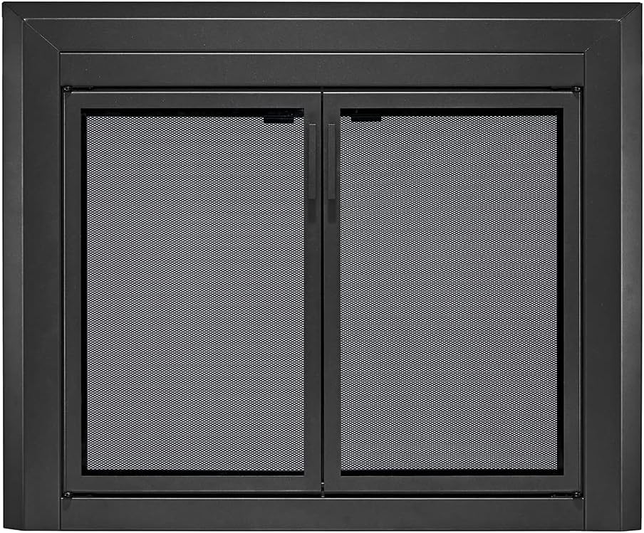 Amazon.com: Pleasant Hearth Fillmore Glass Firescreen, Width: 30"-37 ...