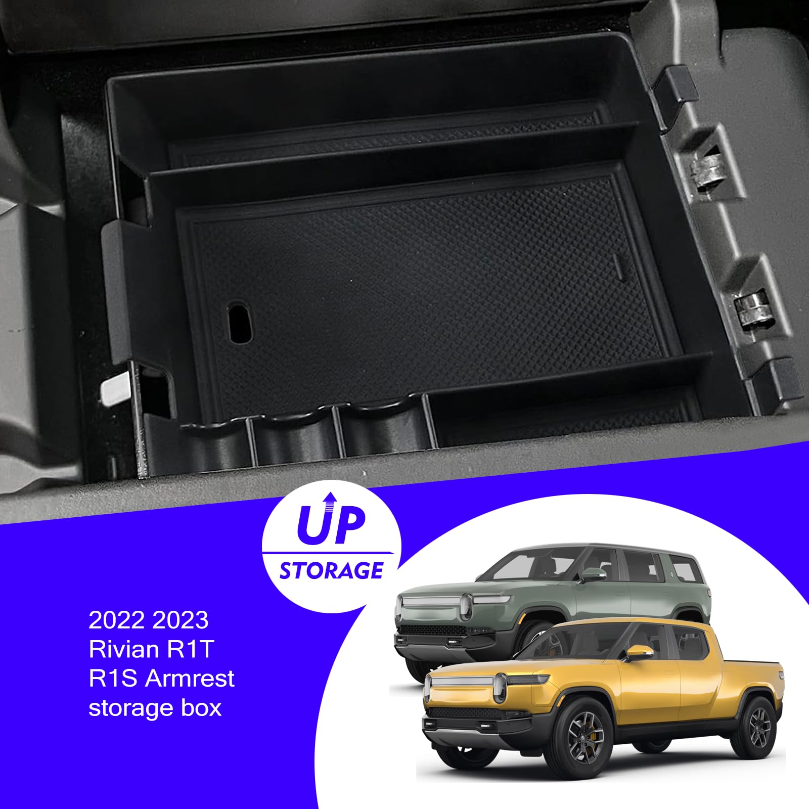 Snapklik.com : 2024 Rivian R1T Console Organizer Tray For 2024 2023 ...