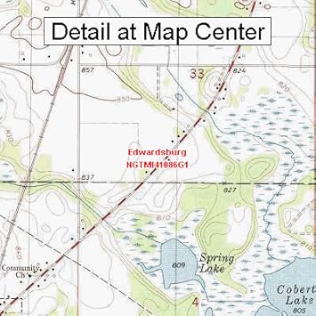 Amazon.com : USGS Topographic Quadrangle Map - Edwardsburg, Michigan ...