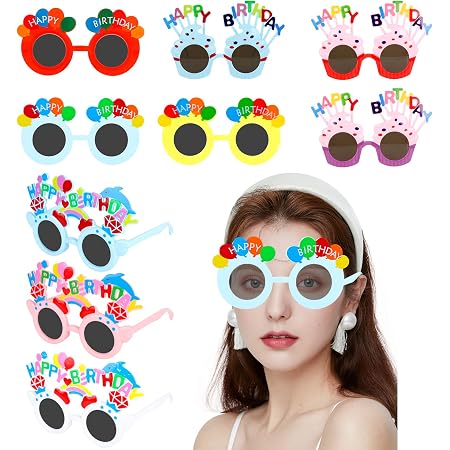 Birthday Party Glasses，6 Pairs Happy Birthday Sunglasses Sunny Glasses ...