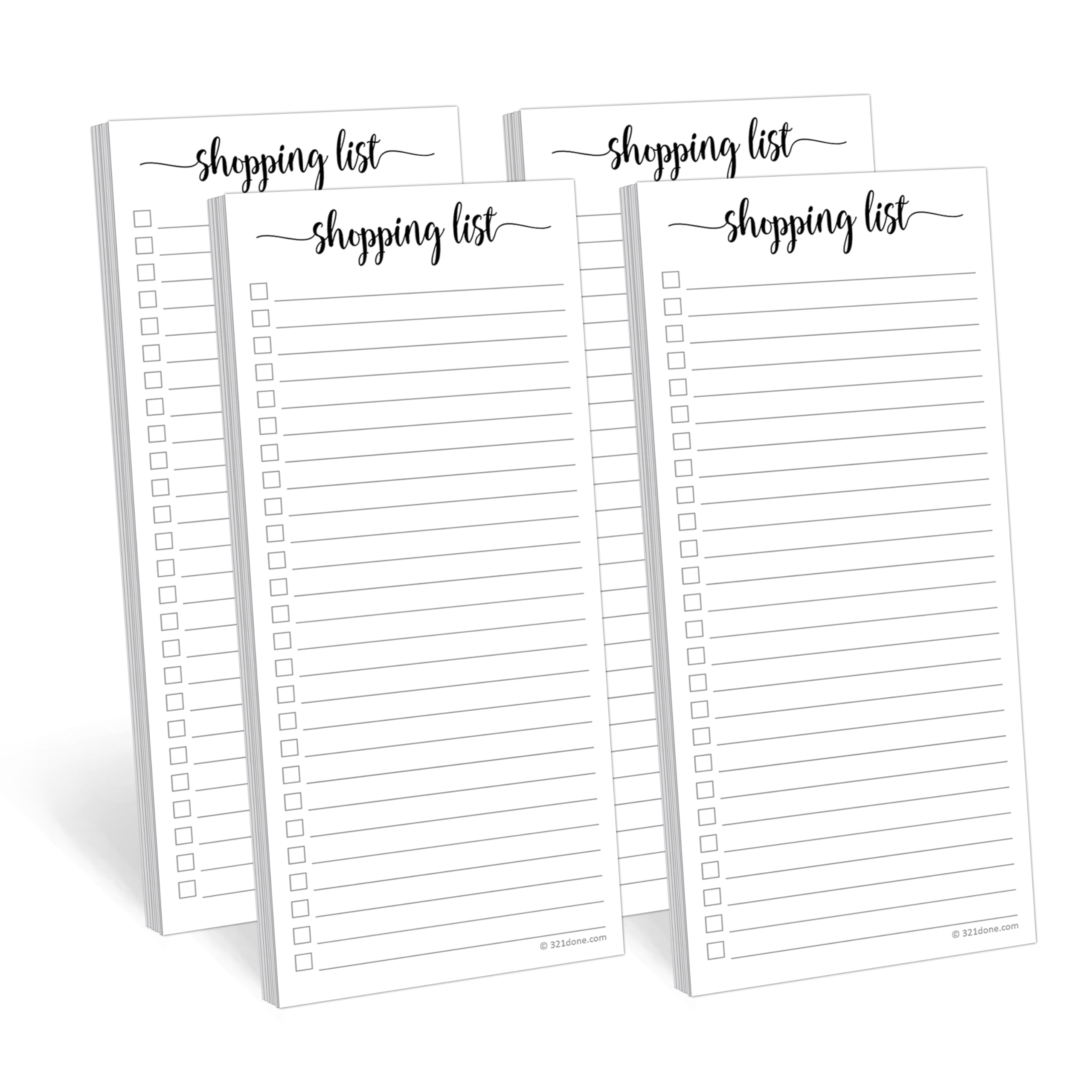 Amazon.com : 321Done 4-Pack Shopping List Notepad, 3.7x8.5 - Made in ...
