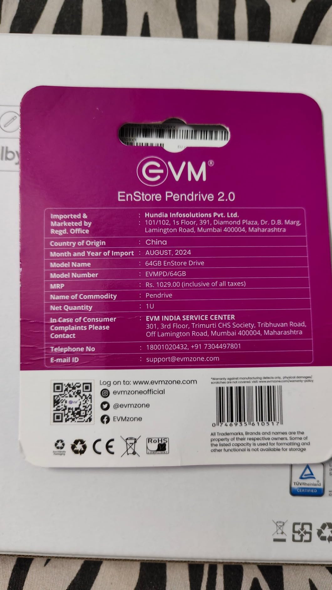 EVM EnStore 32GB Metal USB 2.0 Flash Drive - High Read Speeds up to ...