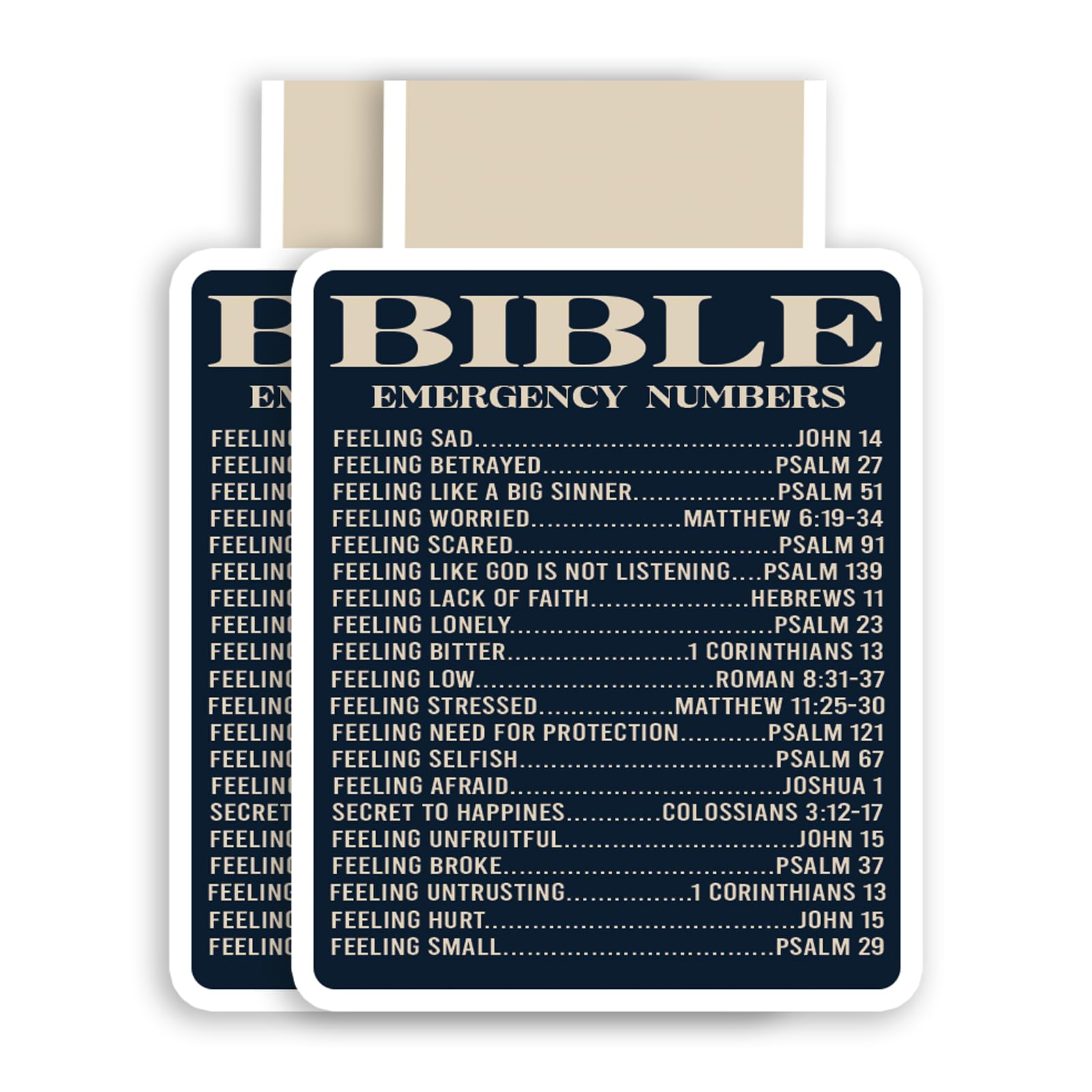 Amazon.com: (2Pcs) Bible Emergency Numbers Magnetic Bookmark Bible ...