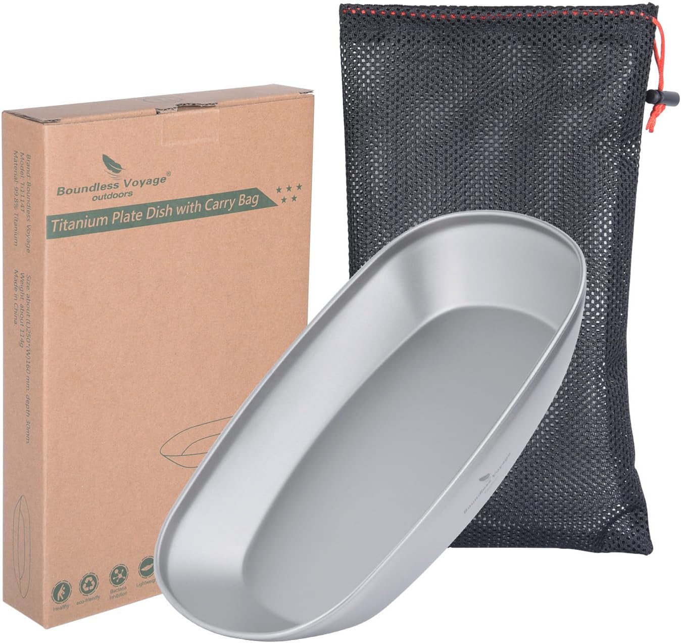 Amazon.com | Boundless Voyage Dinner Plate Titanium Pan Ultralight Dish ...