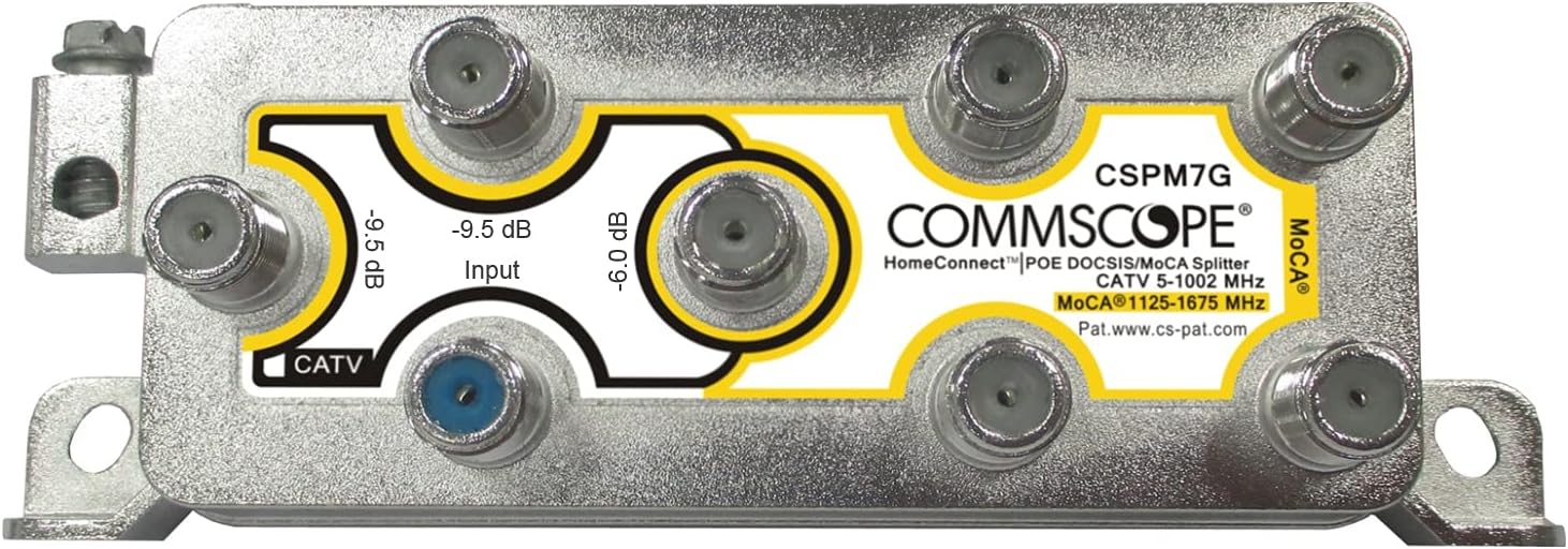CommScope 8 Way CSPM7G Coax Splitter with MoCA & POE Filter Passive ...