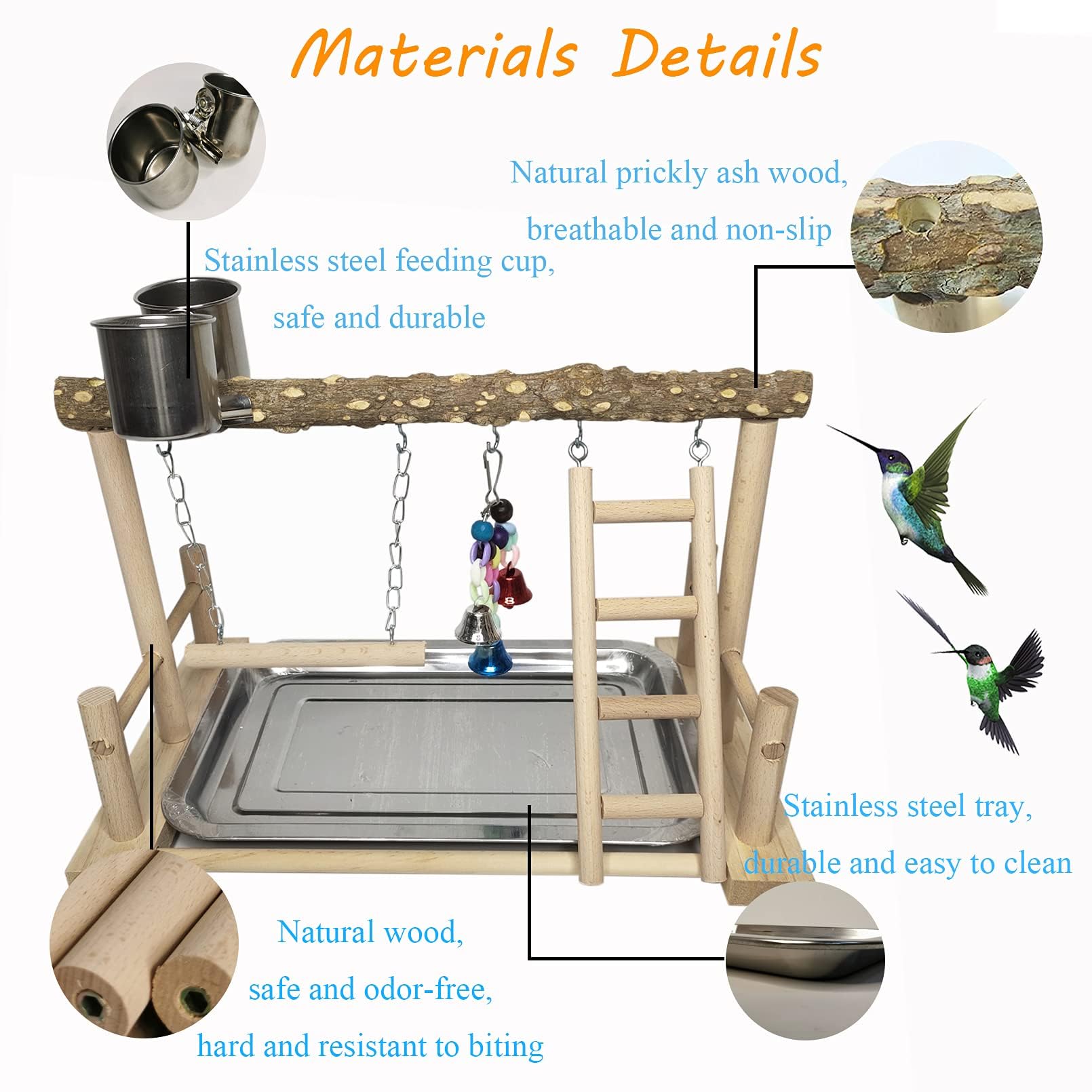 Snapklik.com : PINVNBY Bird Playground Parrot Playstand Birds Play ...