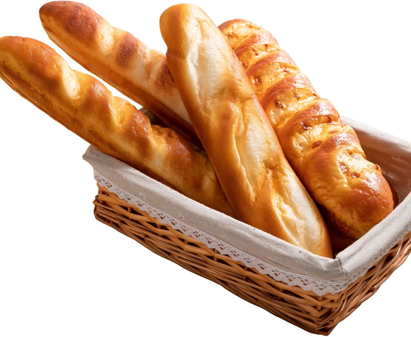 Amazon.com: Woration 4pcs Artificial French Bread Set Fake Loaf ...
