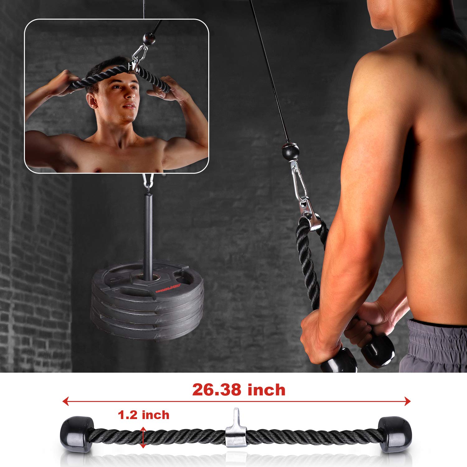 BZK 3 in 1 Fitness LAT and Lift Pulley System Gym, Pull-Down Machine ...