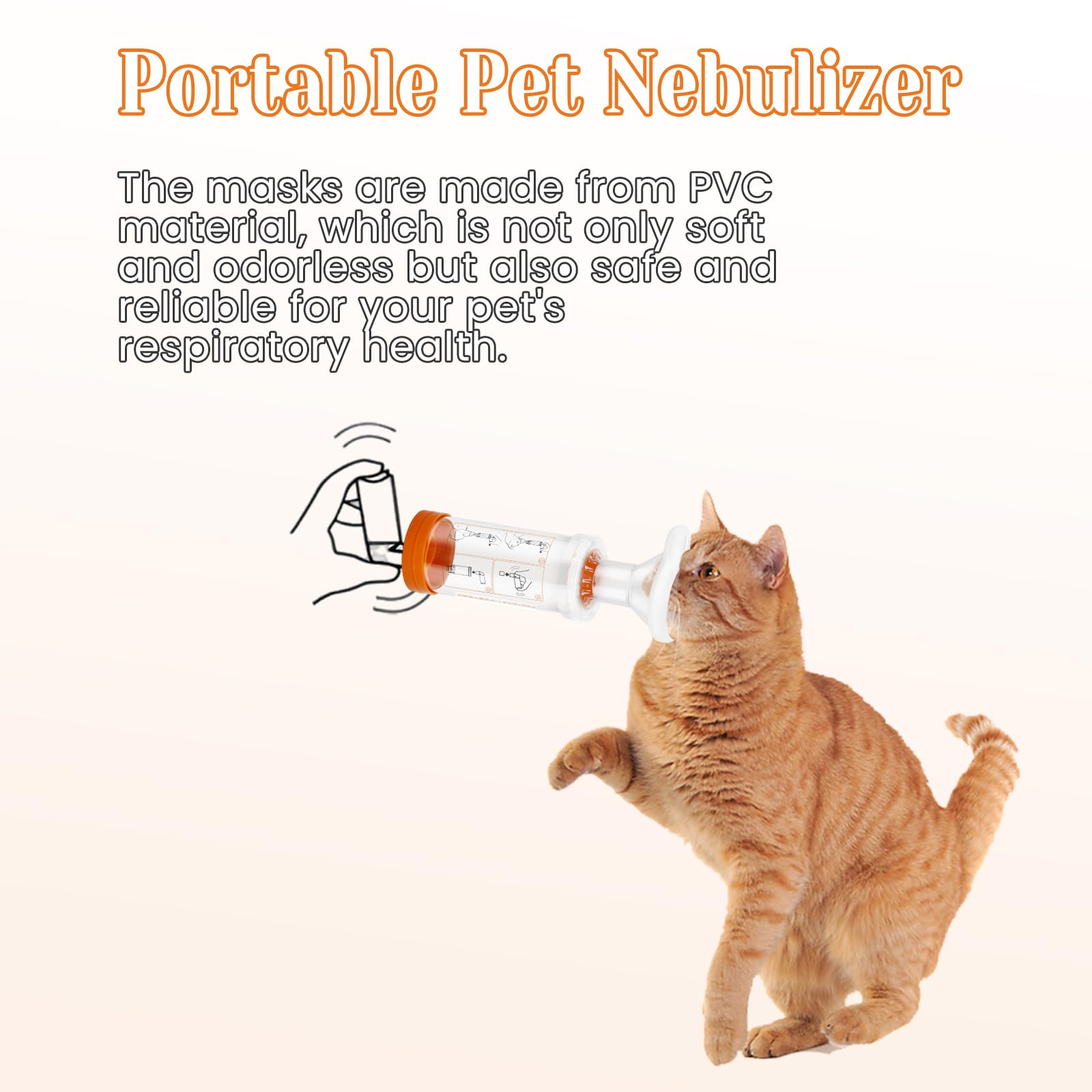 Pet Breathing Aid Cat Inhaler Spacer With Silicone Masks - Portable ...