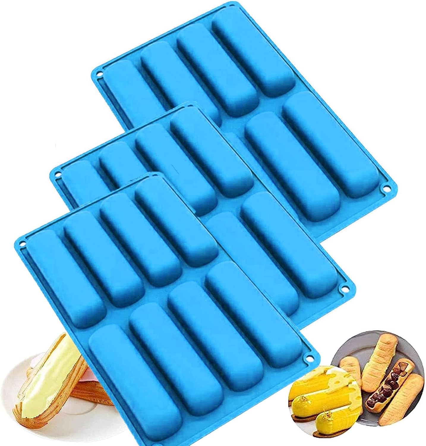 Amazon.com: 3PCS Ice Cube Tray Mould Silicone Baking Novelty Bakewar ...