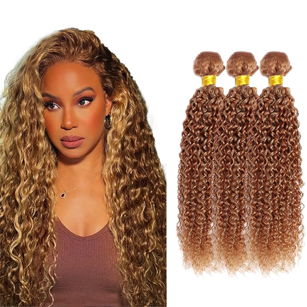 Amazon.com : 28 30 32 Inch Color #30 Human Hair Bundles P27/30 Water ...