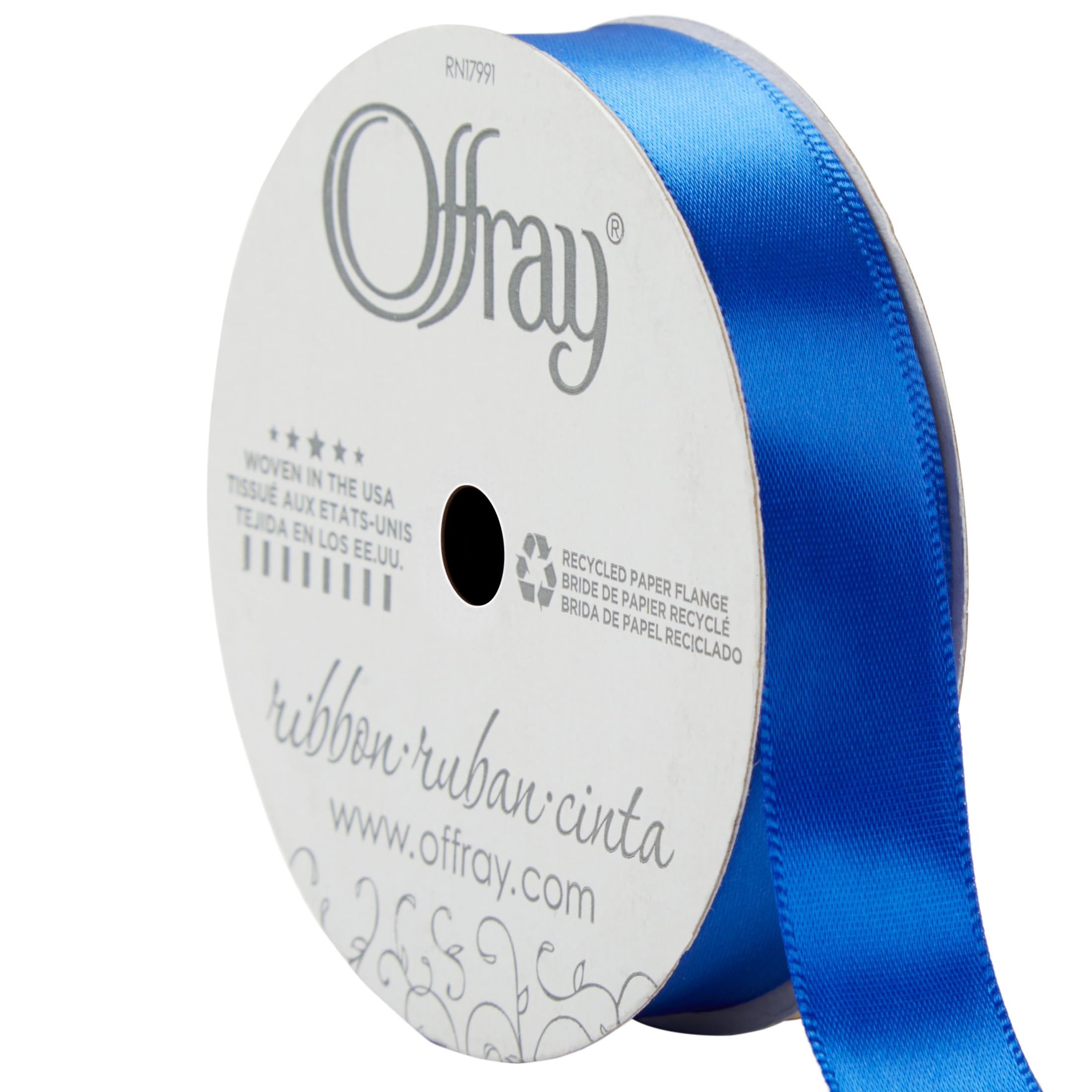 Amazon.com: Offray 154029 5/8" Wide Single Face Satin Craft and ...