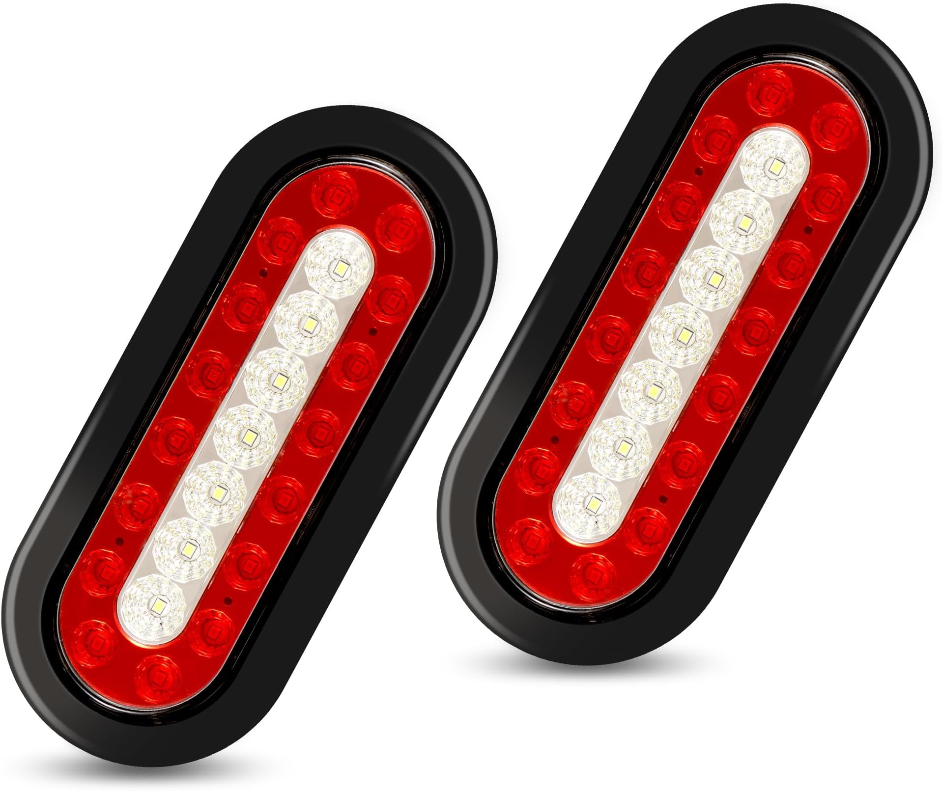 Amazon.com: RUNHWEE Led Trailer Lights Kit,2Pcs 6" Oval Tail Lights 23 ...