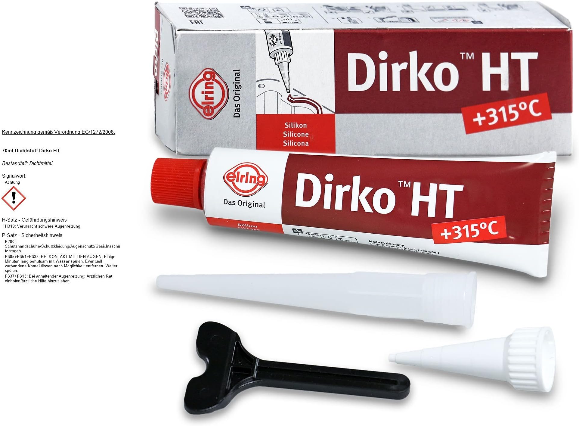 ELRING 705.708 Spezial Silikon Dichtmasse Dichtungsmasse DIRKO-HT 70ml ...