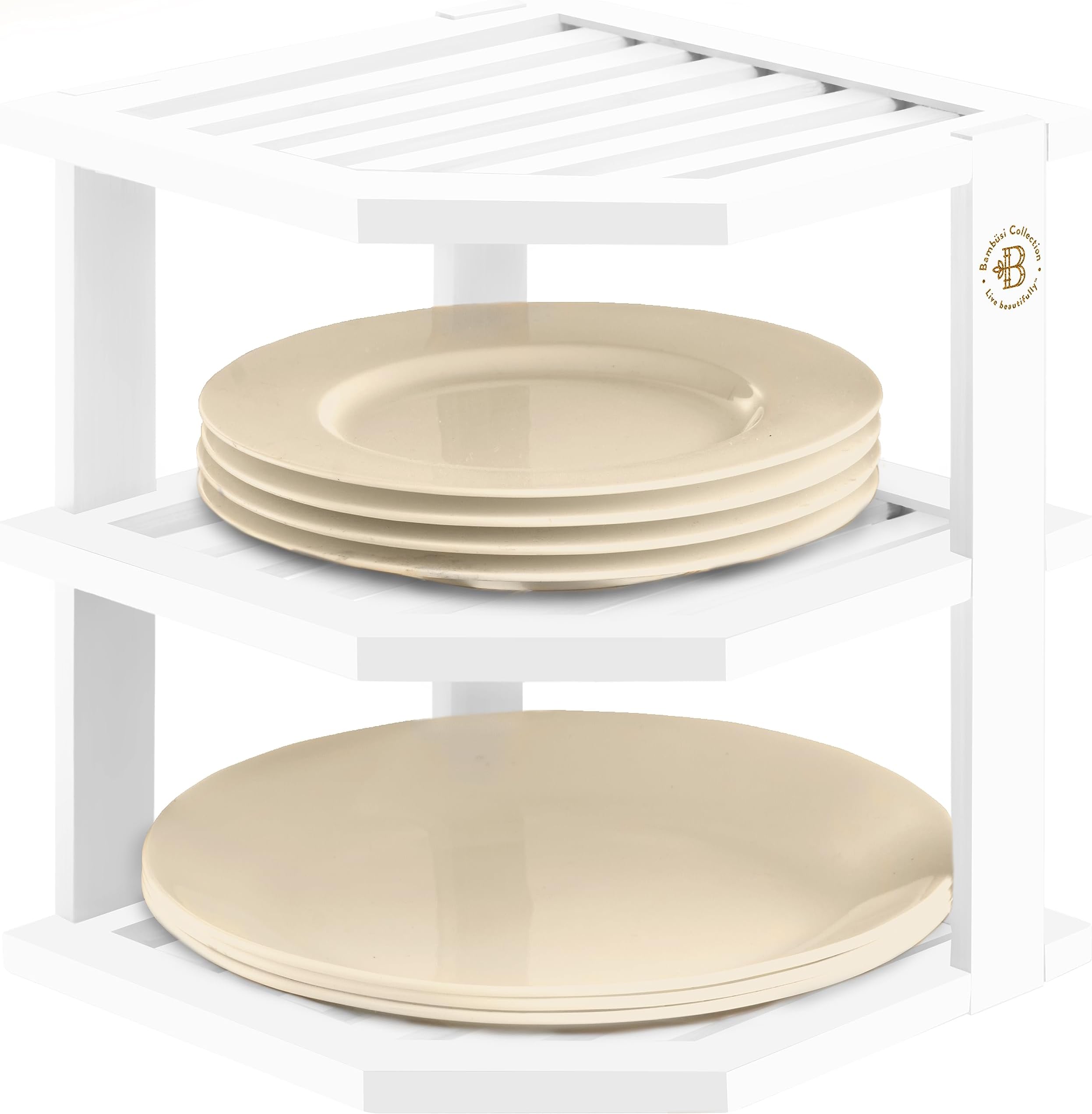 Amazon.com: Nicunom Kitchen Corner Shelf Rack, 3-Tier Cabinet Corner ...