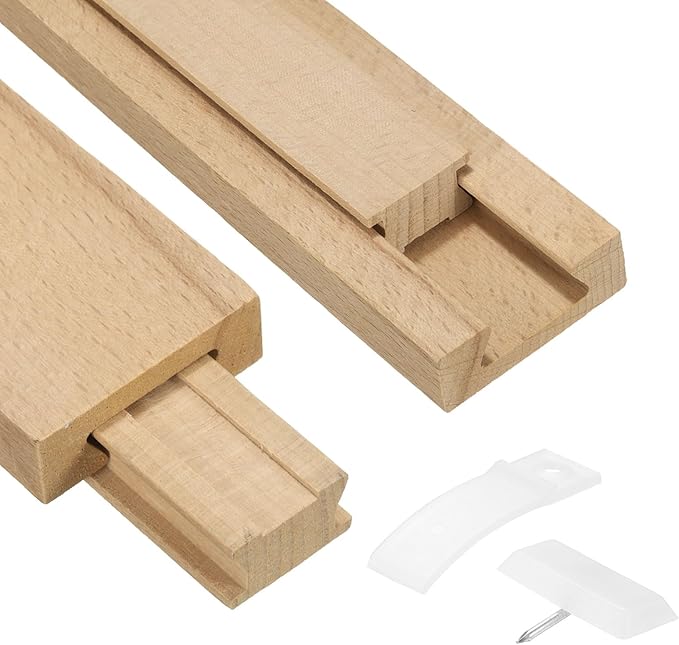 uxcell 4 Set Wooden Drawer Slides, 15-3/4 (40 CM) Classic Wood Center ...