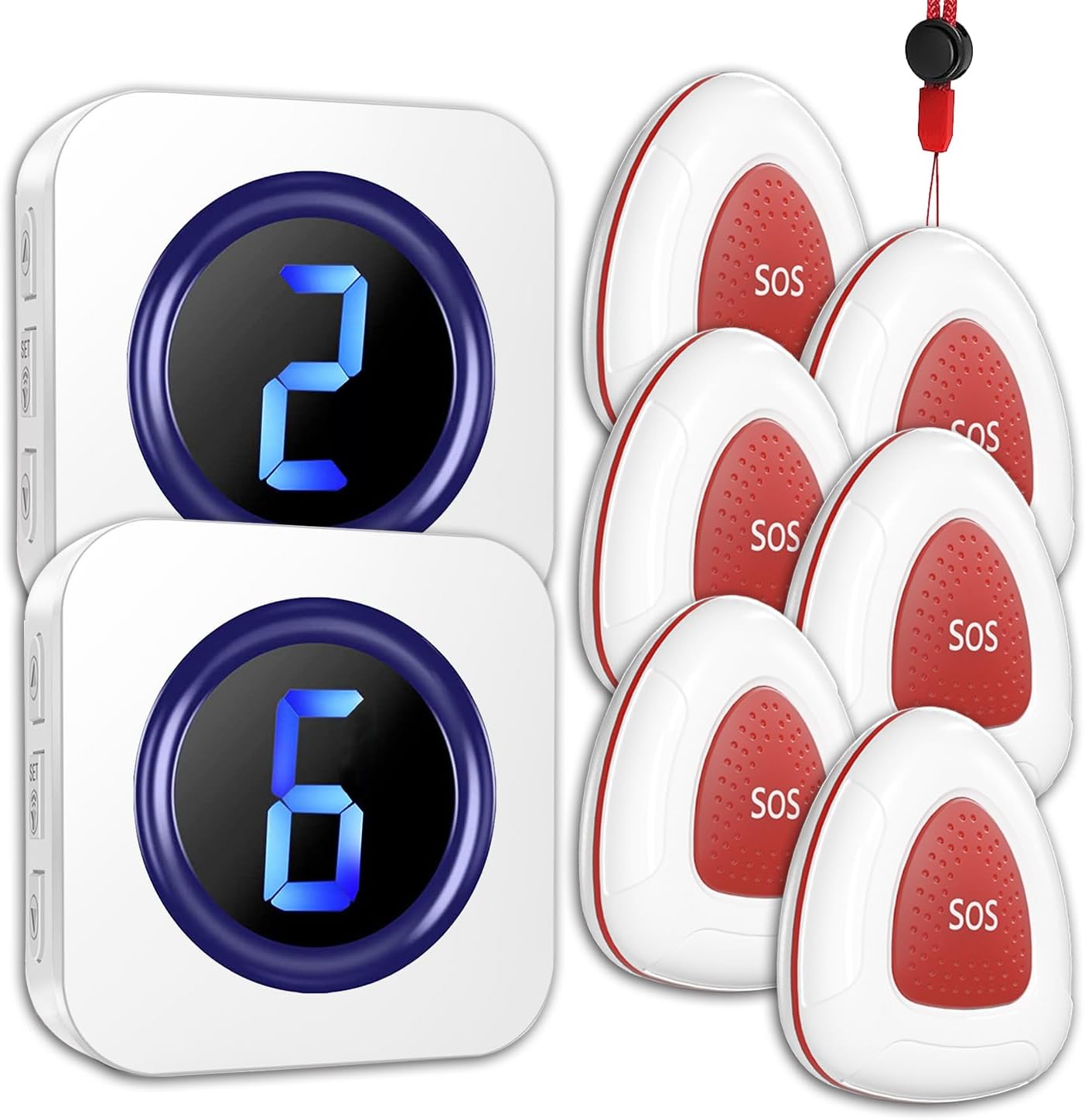 Amazon.com: LIKEPAI Elderly Monitoring SOS Button Wireless Caregiver ...