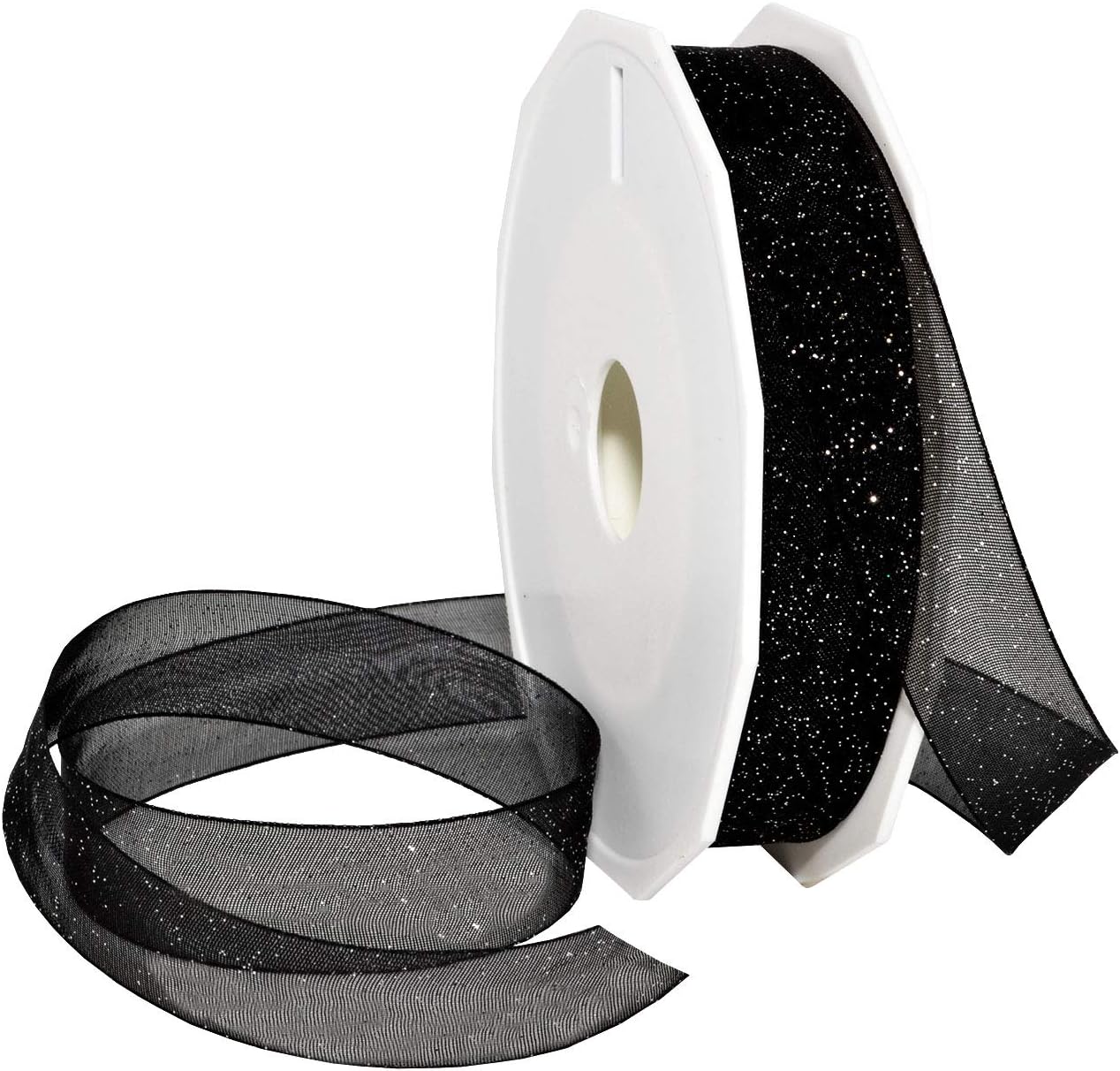 Amazon.com: Morex Ribbon Sugar Sheer Ribbon 5/8 inch by 25 Yard Black ...
