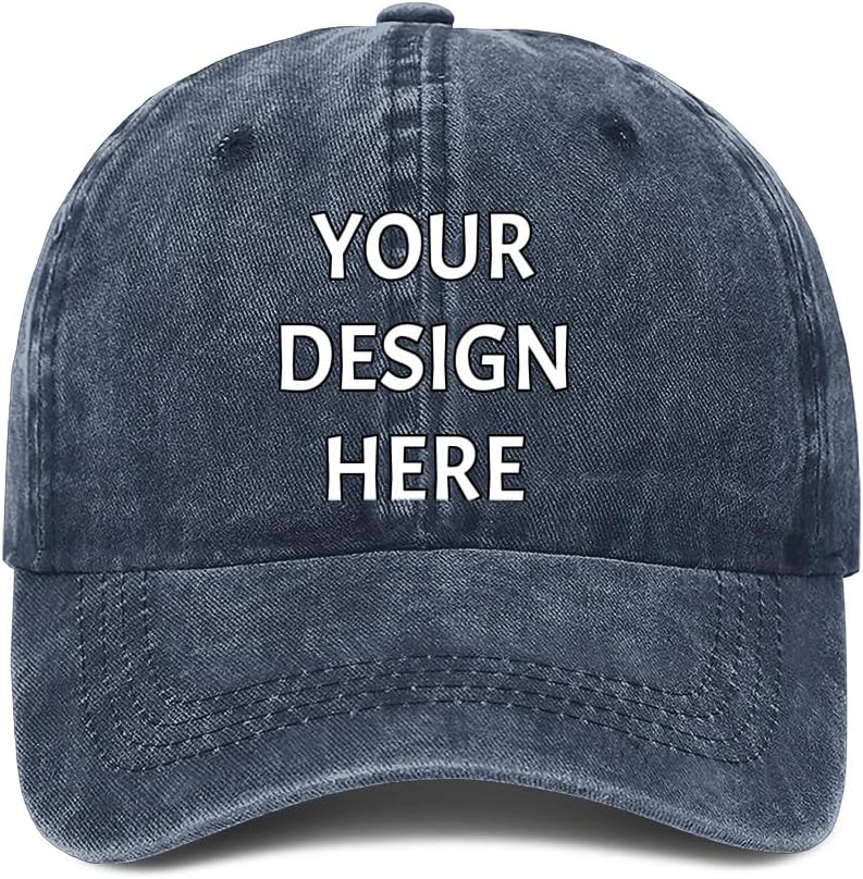 Custom Hats Design Your Own - Custom Baseball Cap for Men Women, Make Your Own Customized Dad ...