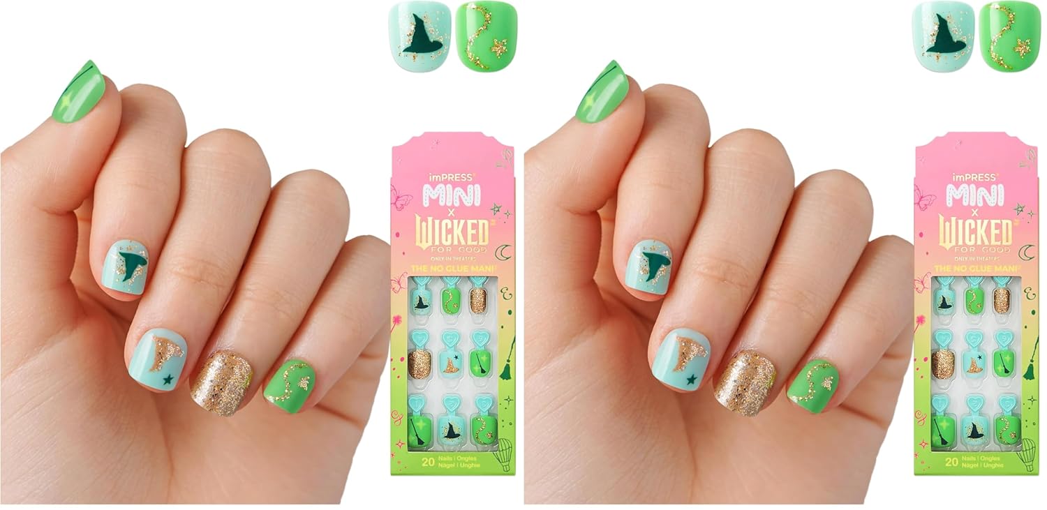 Amazon.com: imPRESS MINI X WICKED: FOR GOOD Press On Nails for Kids ...