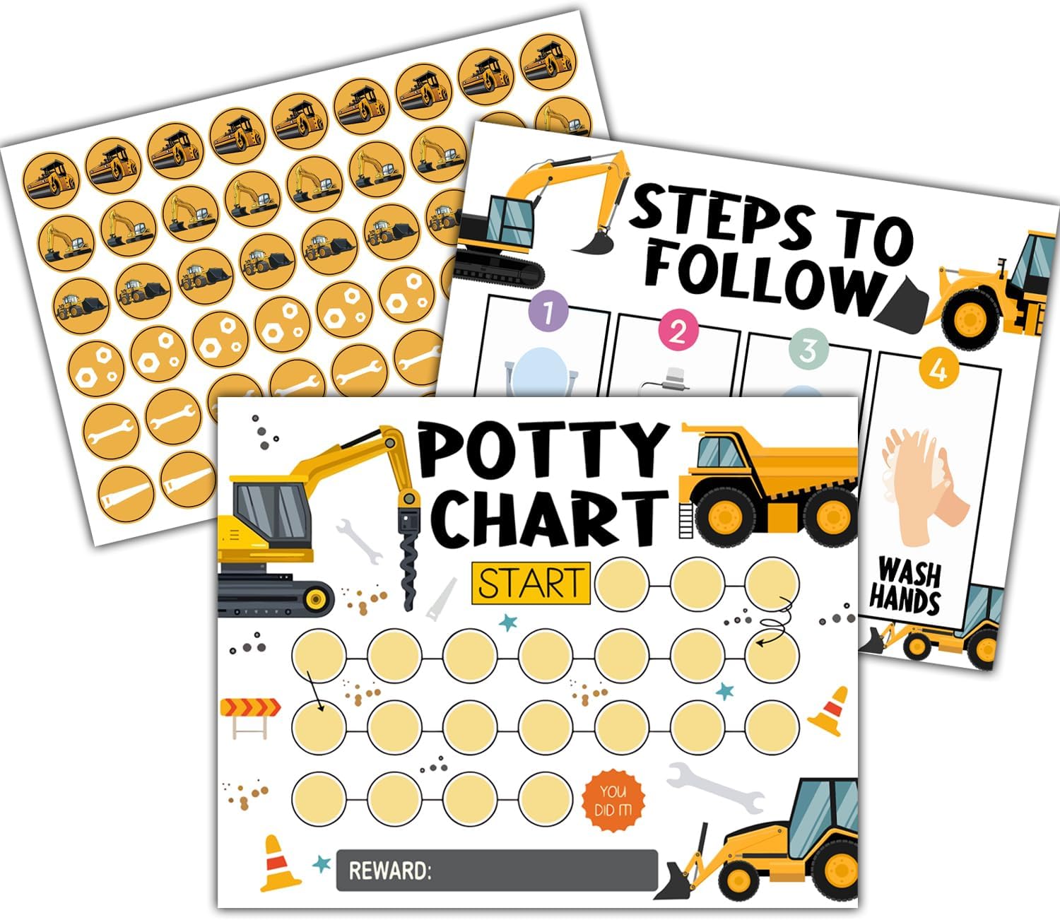 Amazon.com: Hadley Designs Princess Potty Training Chart for Toddler ...