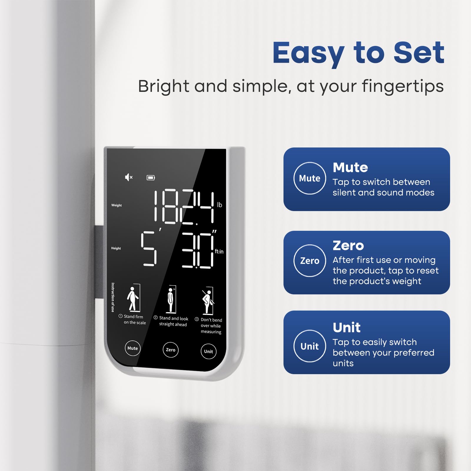Snapklik.com : Digital Physician Scale BMI: Ultrasonic Electronic ...