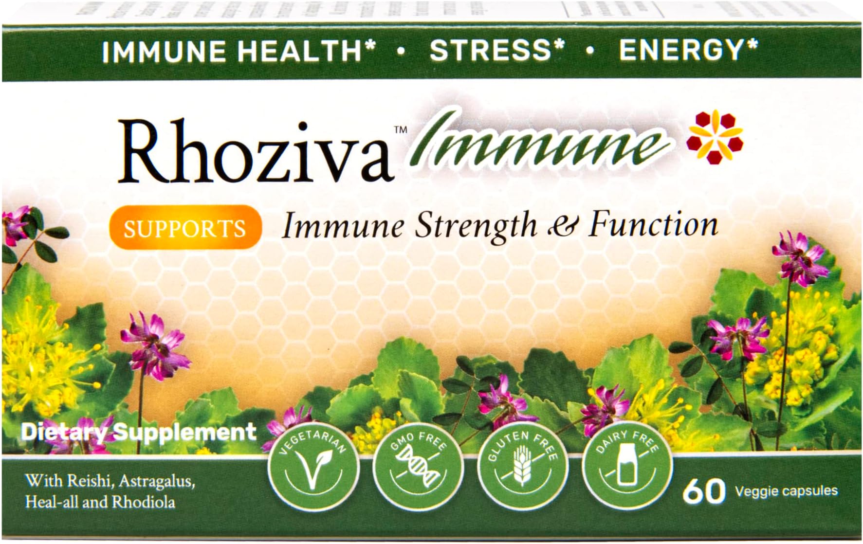 Amazon.com: Rhoziva Immune. Immune System Booster Supplement, Stress ...