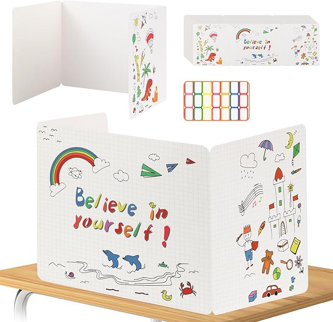 Amazon.com: Desk Dividers for Students, 24 Pcs Cardboard Privacy ...