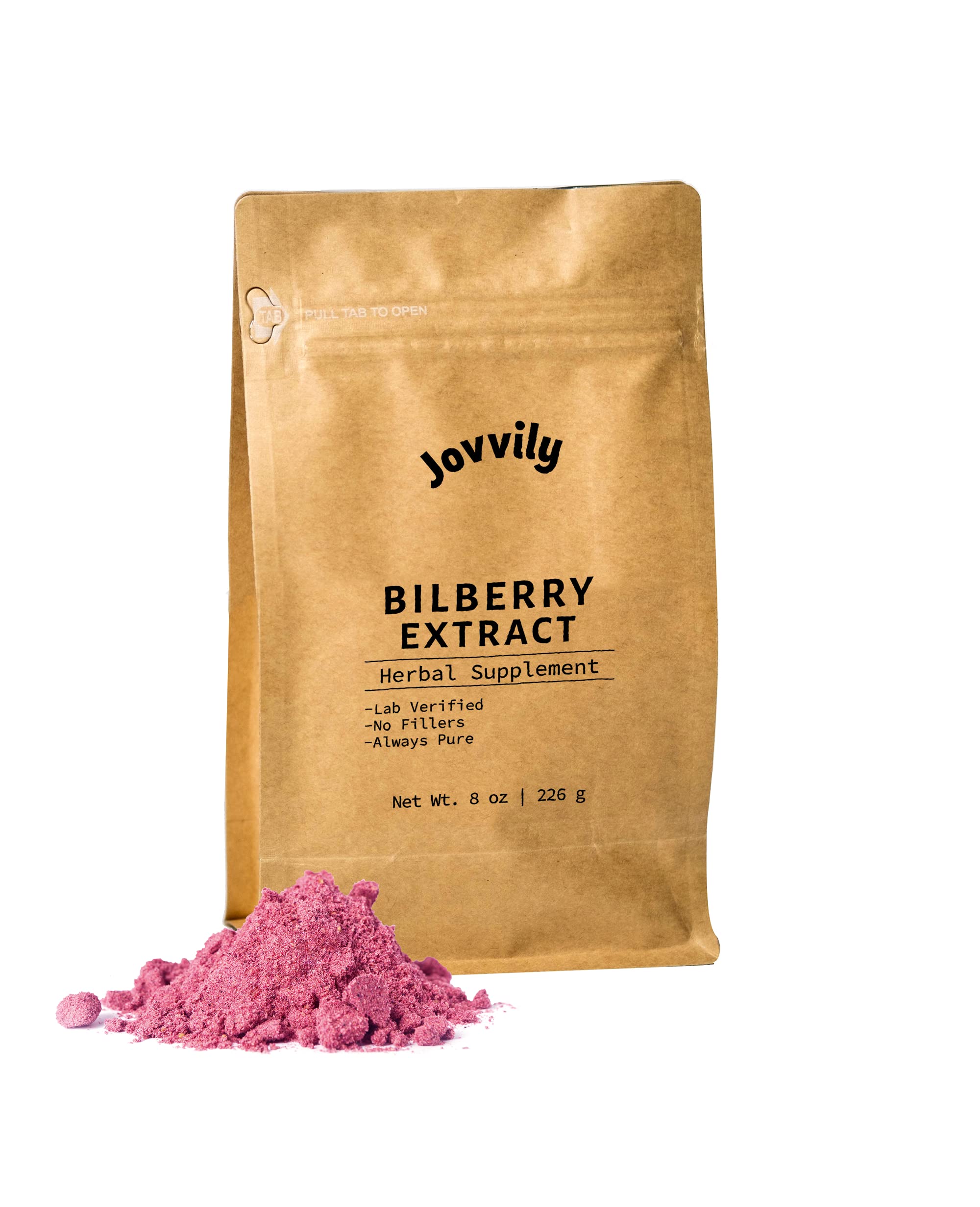 Amazon.com: Jovvily Bilberry Extract Powder - 8 oz - Herbal Supplement ...
