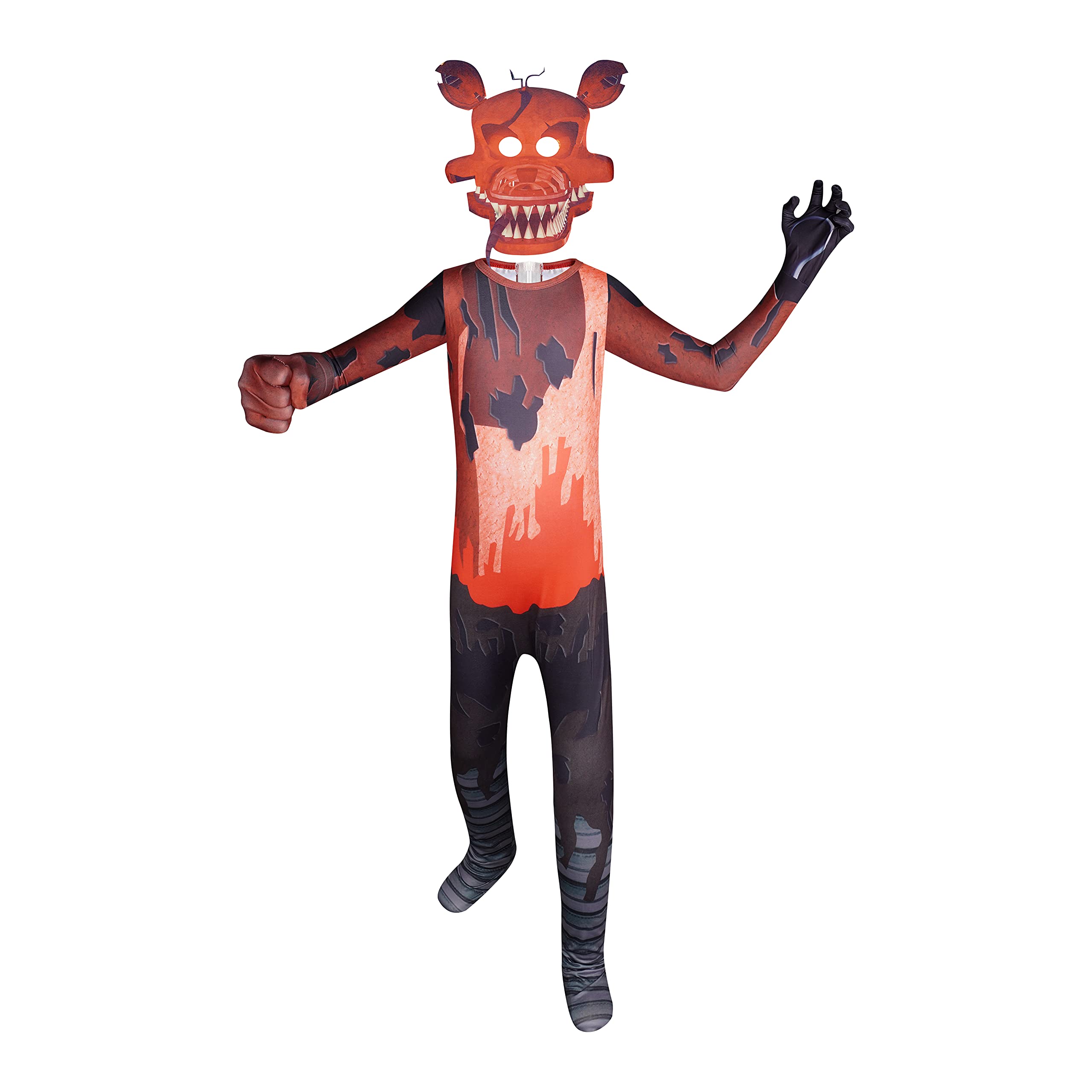 Costume For Kids Boys Halloween Cosplay Jumpsuit With Foxy Mask ...