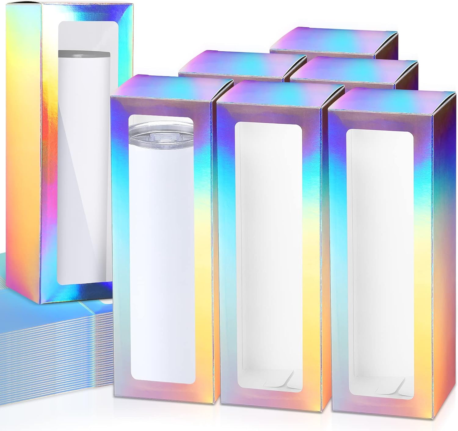 Amazon.com: Perkoop 60 Pcs Gift Boxes for Sublimation Tumbler ...