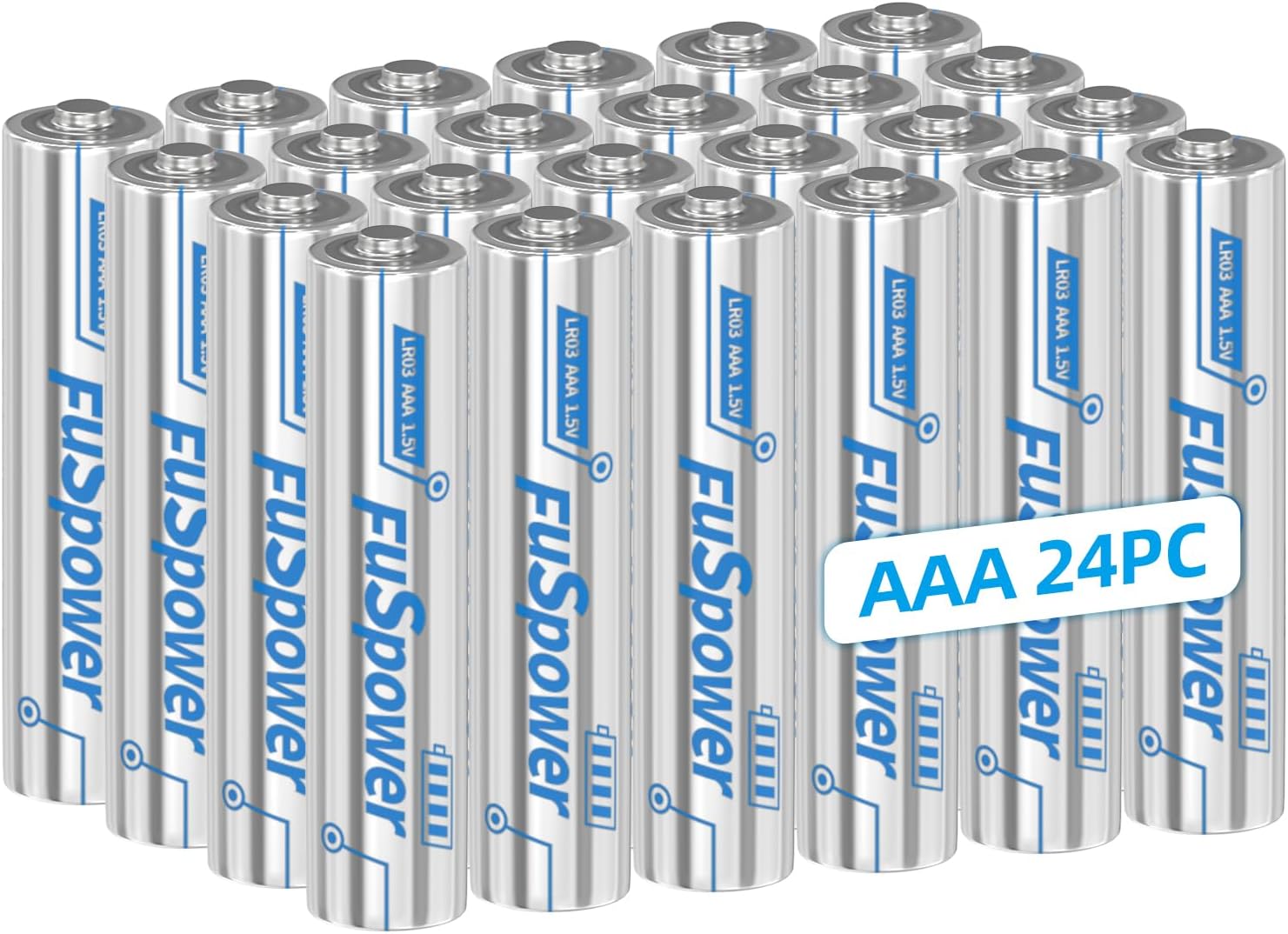 Amazon.com: Fuspower AAA Battery Triple a Batteries LR03 1.5V Alkaline ...