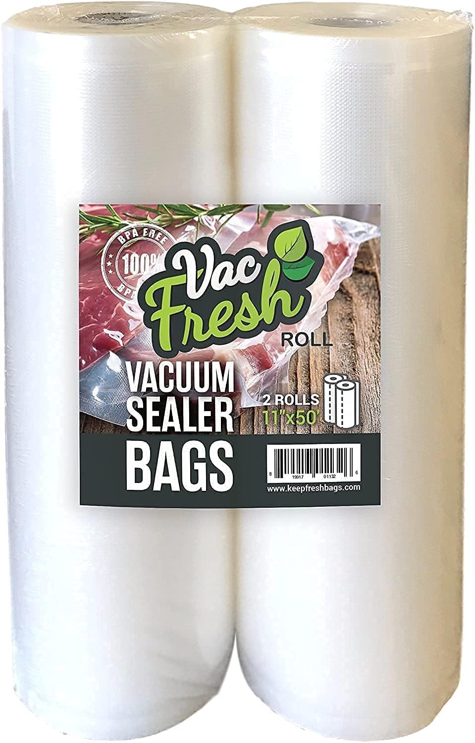 Amazon.com: Vac Fresh 15x50 Vacuum Sealer Rolls, Large Vacuum Seal Bags ...