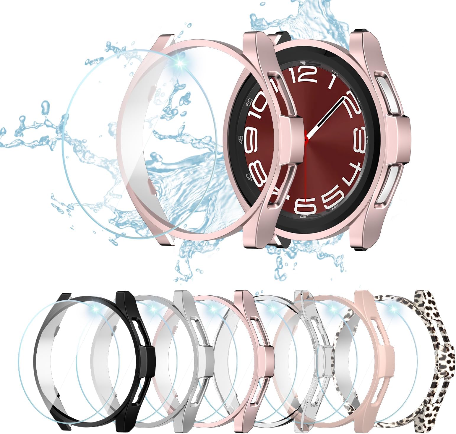 Amazon.com: Suoman 4+4 Pack for Samsung Galaxy Watch 6 Classic 43mm ...