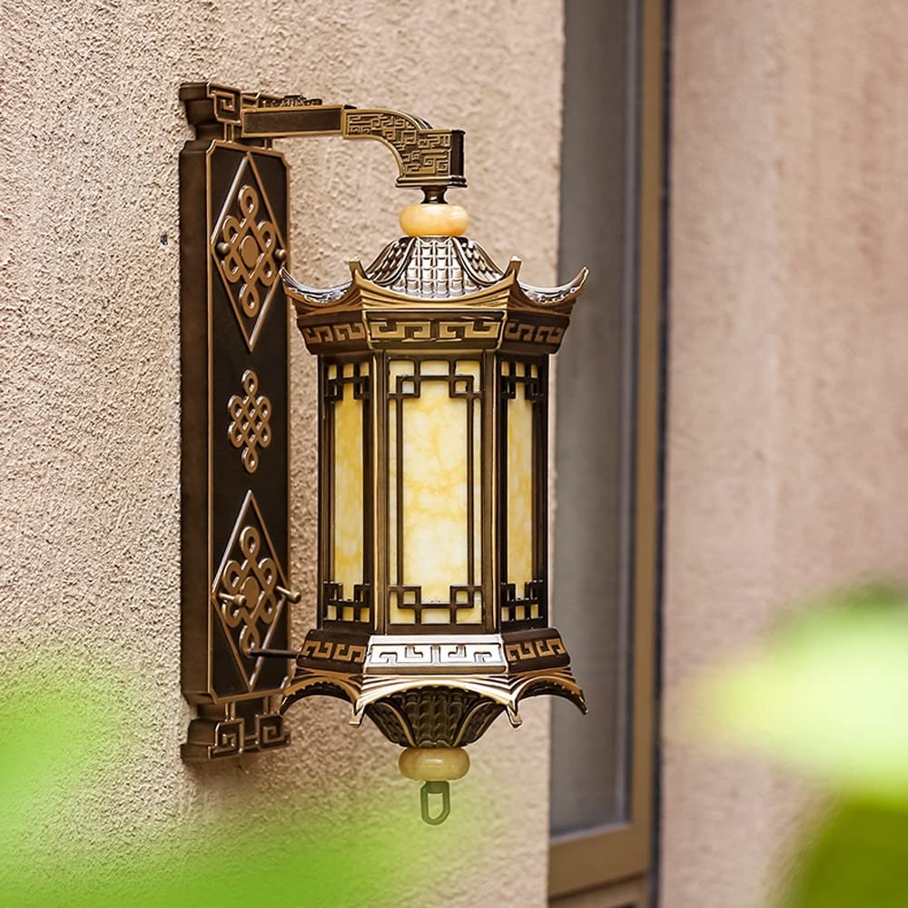 Amazon.com: MOCIGERN Chinese-Style Outdoor Wall Lantern Garden Ancient ...