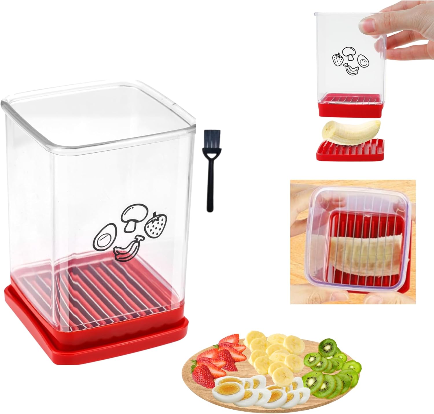 Amazon.com: Cup Slicer fruit: Stainless Steel Egg Slicer, Strawberry ...
