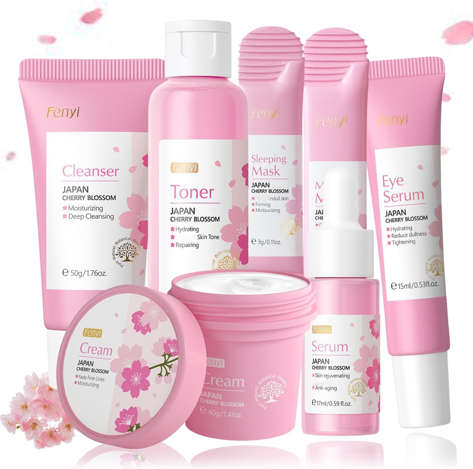Amazon.com: Sakura Skincare Set Facial Kit - Skin Care Gift Set for ...