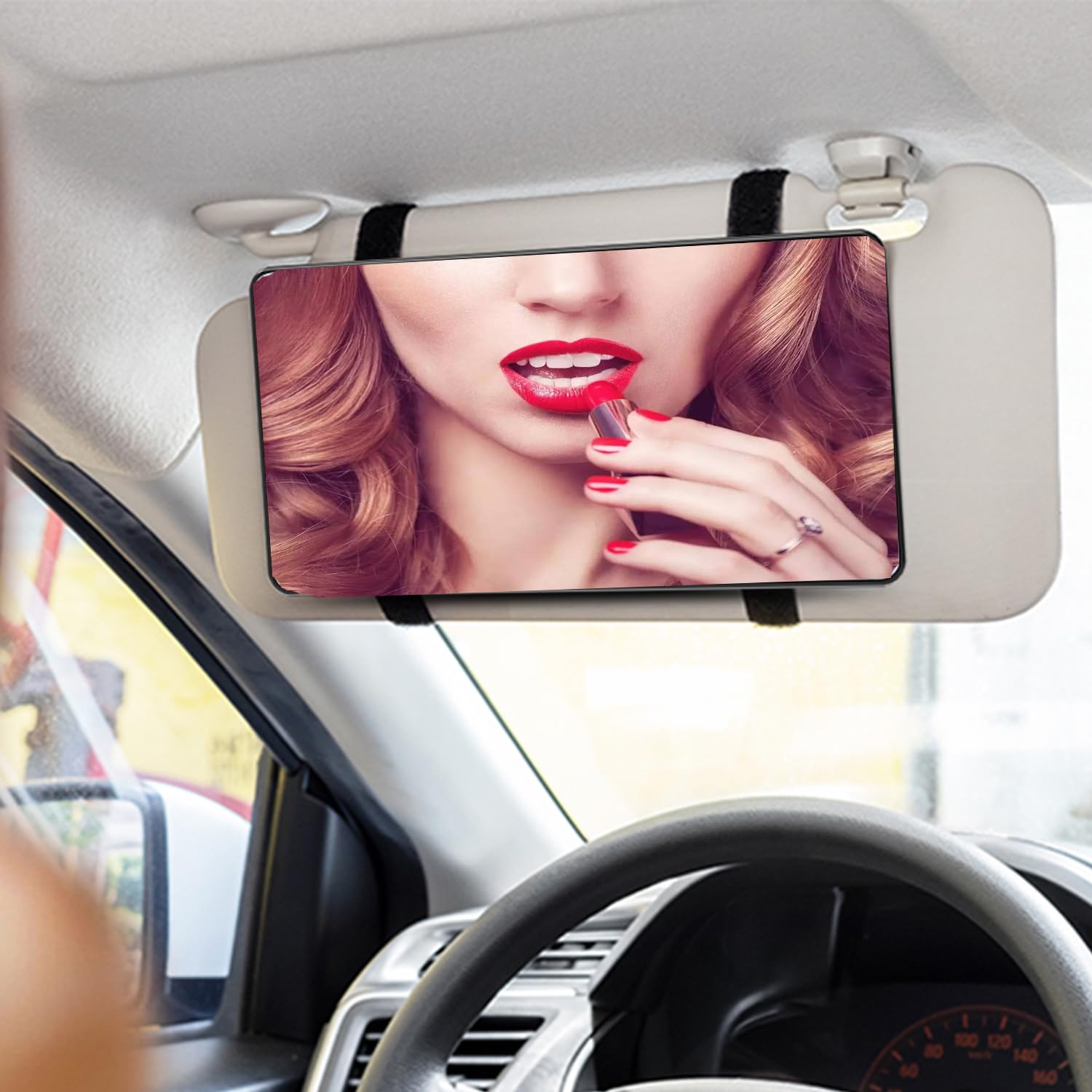 Amazon.com: Car Mirror Visor Cosmetic Car Makeup Mirror for Car Visor ...