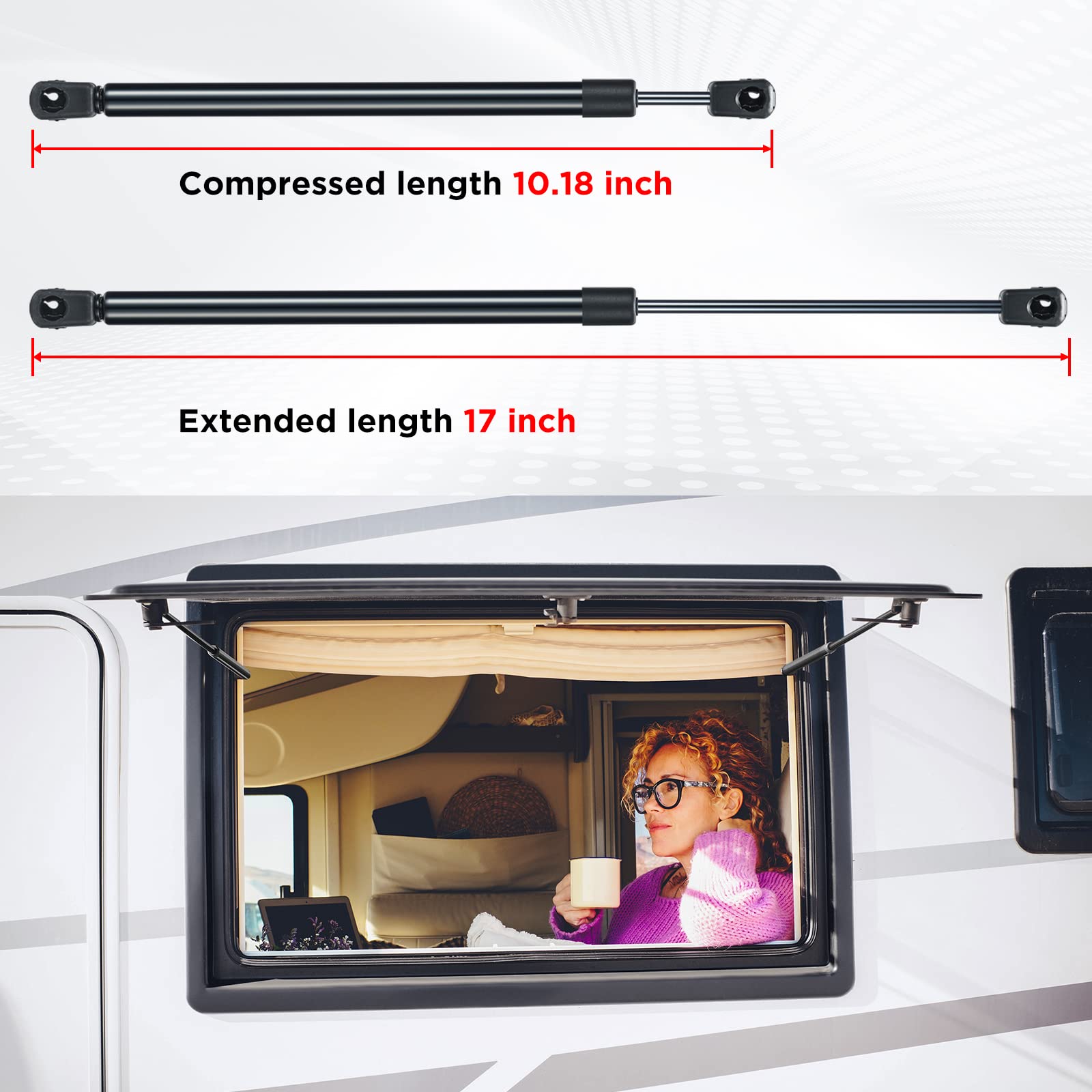 Snapklik.com : BDFHYK C16-04270 17 Inch 45Lbs/200N Gas Strut Shock Lift ...