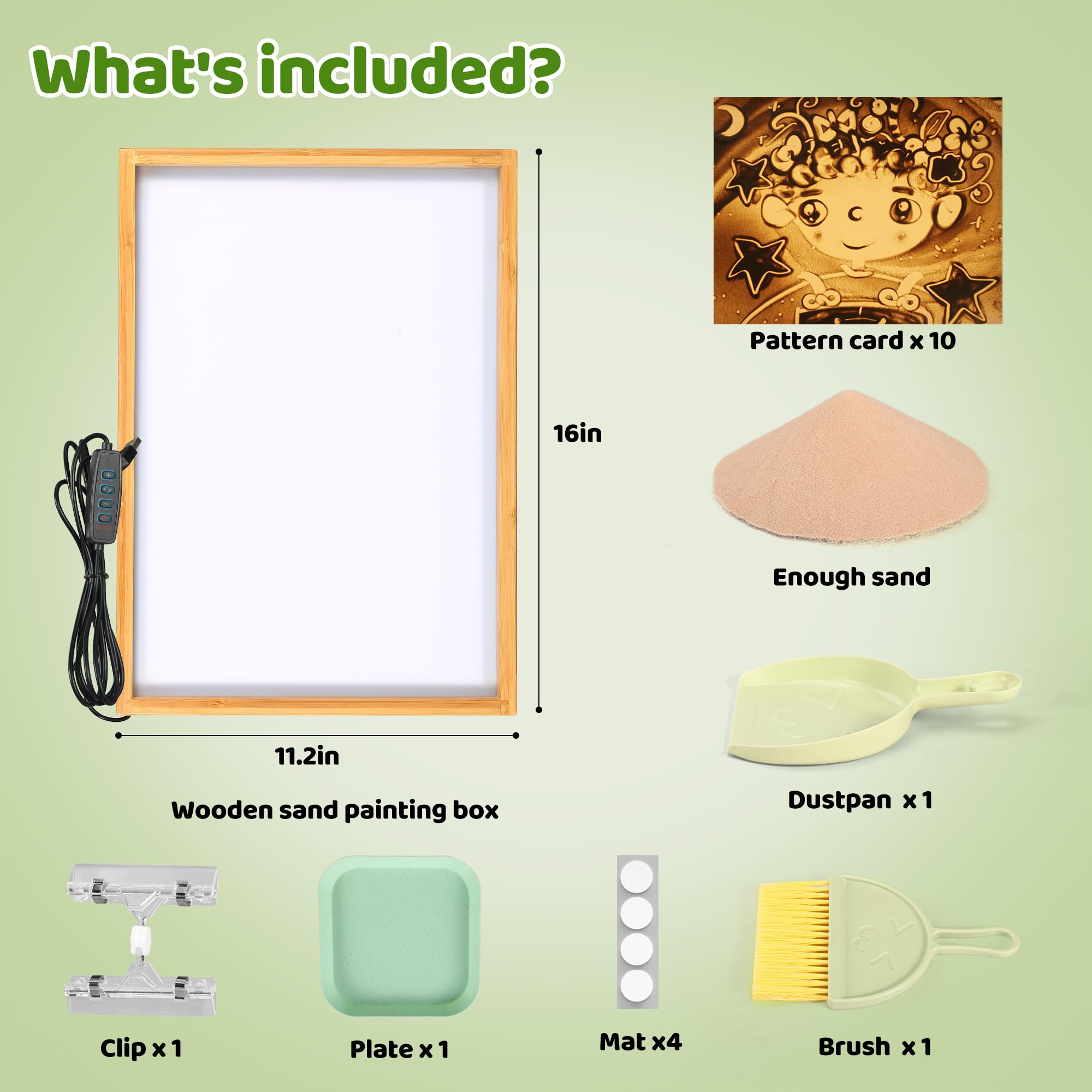 3 Color Sand Painting Light Box AtMini Sand Painting Light Box Light ...