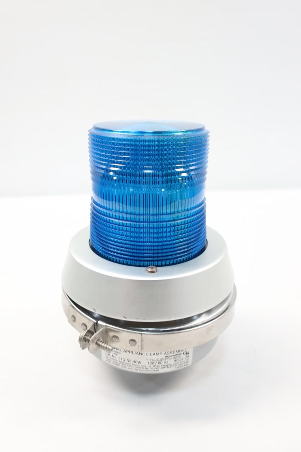 EDWARDS SIGNALING 51B-N5-40W ADAPTABEACON BLUE STROBE LIGHT 120V-AC ...