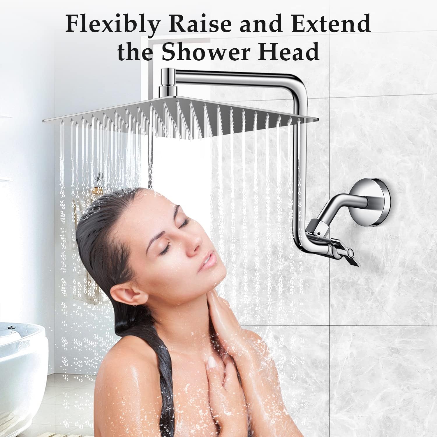 Brazo de extensión de cabezal de ducha tipo lluvia, brazo de extensión ...