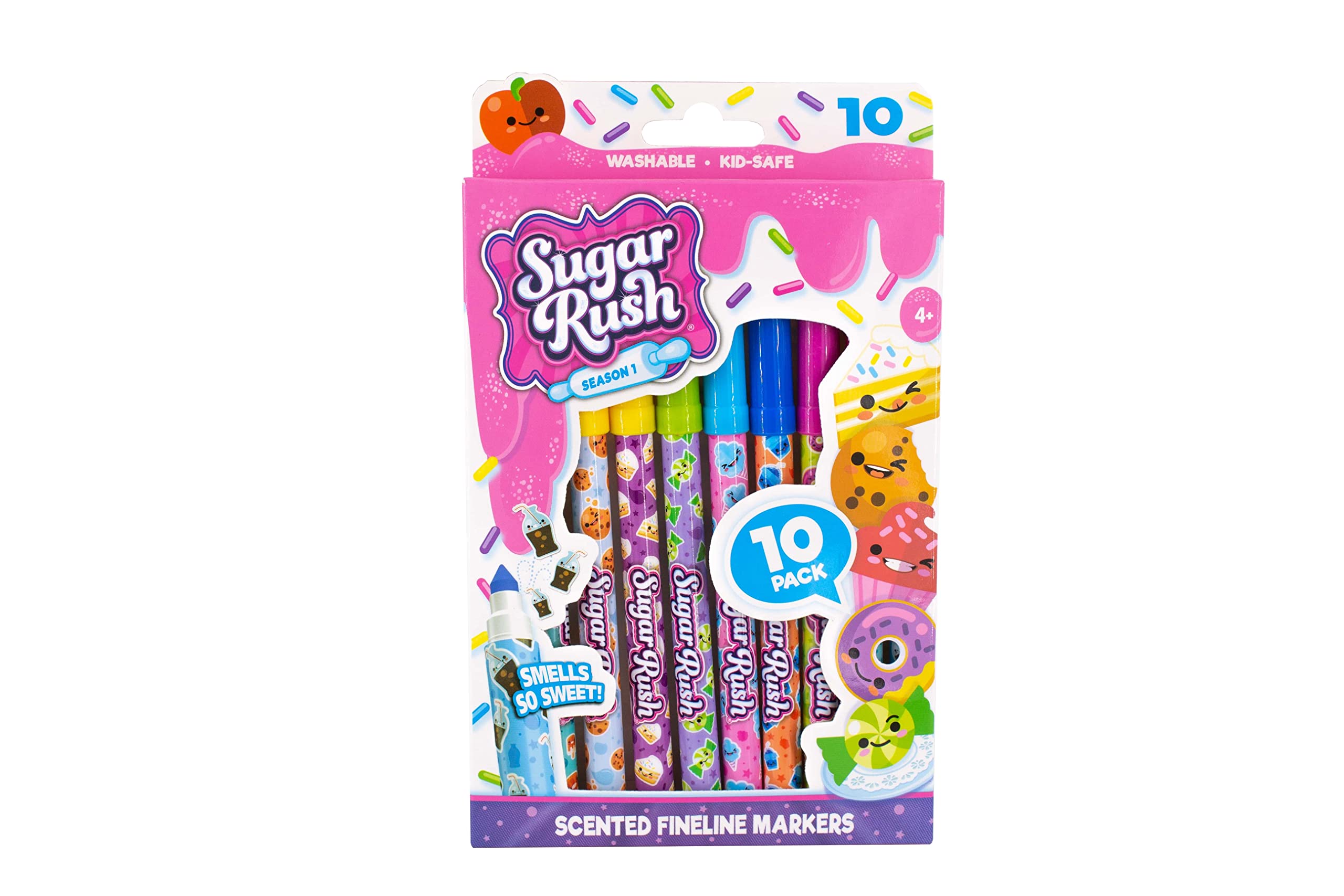 Amazon.com : Sugar Rush Felt Tip Pens for Kids - Candy Scented Colored ...