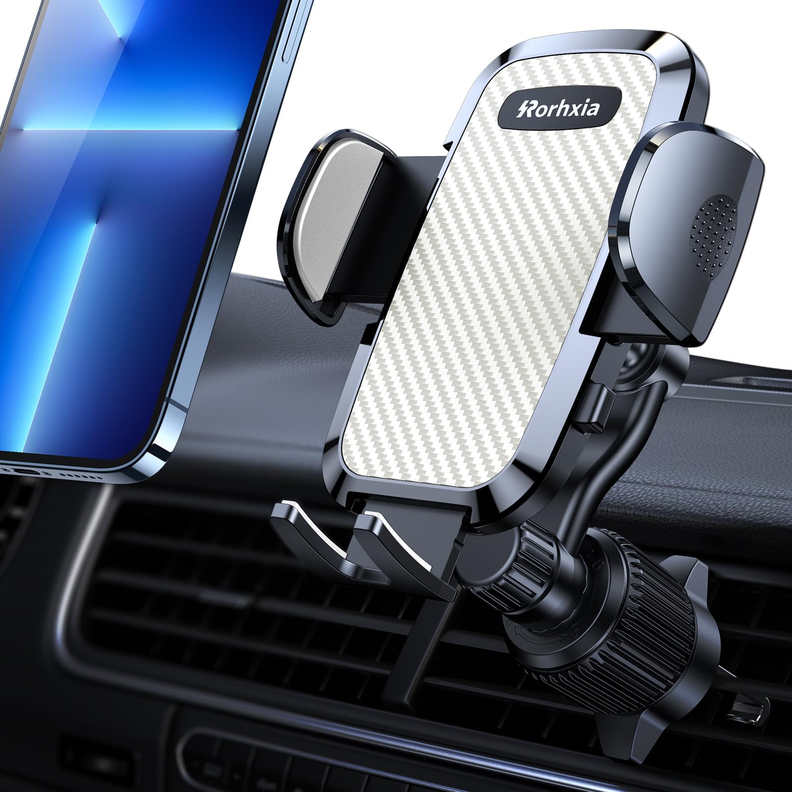 Amazon.com: Rorhxia Silvery Car Vent Phone Mount, [Never Blocking Vent ...
