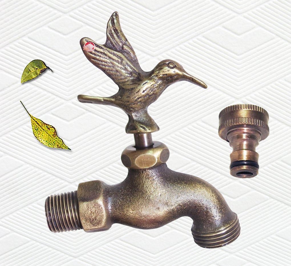 Amazon.com: TINTON LIFE Decorative outdoor garden faucet retro brass ...
