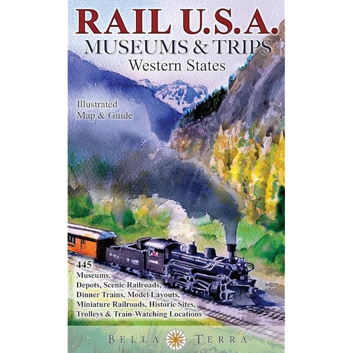 Buy Rail USA Museums & Trips Guide & Map Western States 445 Train Rides ...