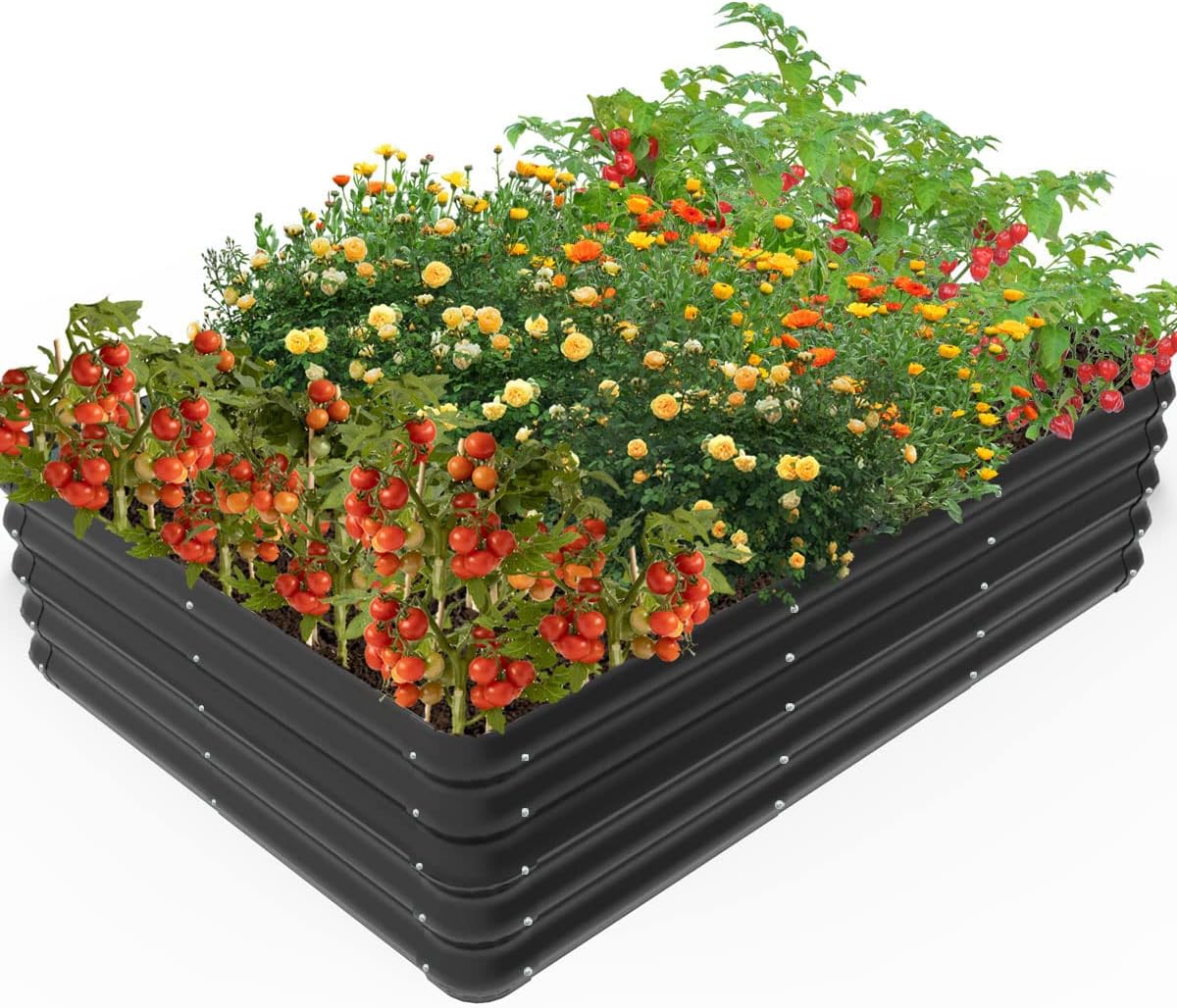 Amazon.com: Emsco Group Raised Bed Garden Bed Boards - 4' x 4' - Brown ...