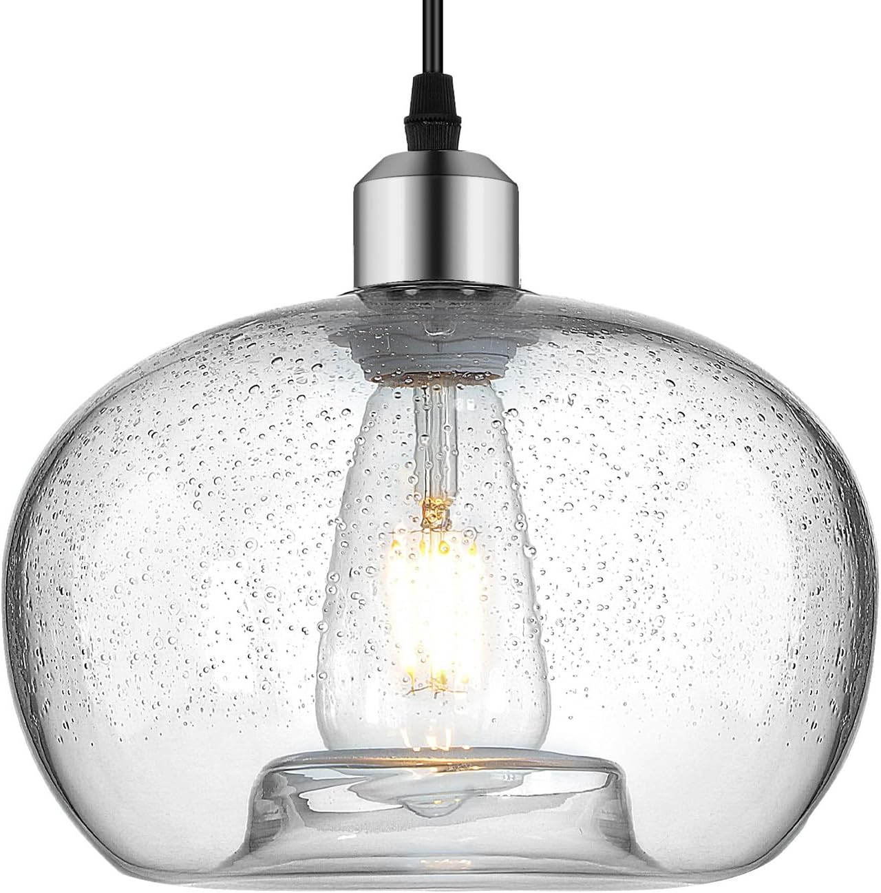 Aiwen Pendant Lights Kitchen Island Modern Clear Hand Blown Glass ...