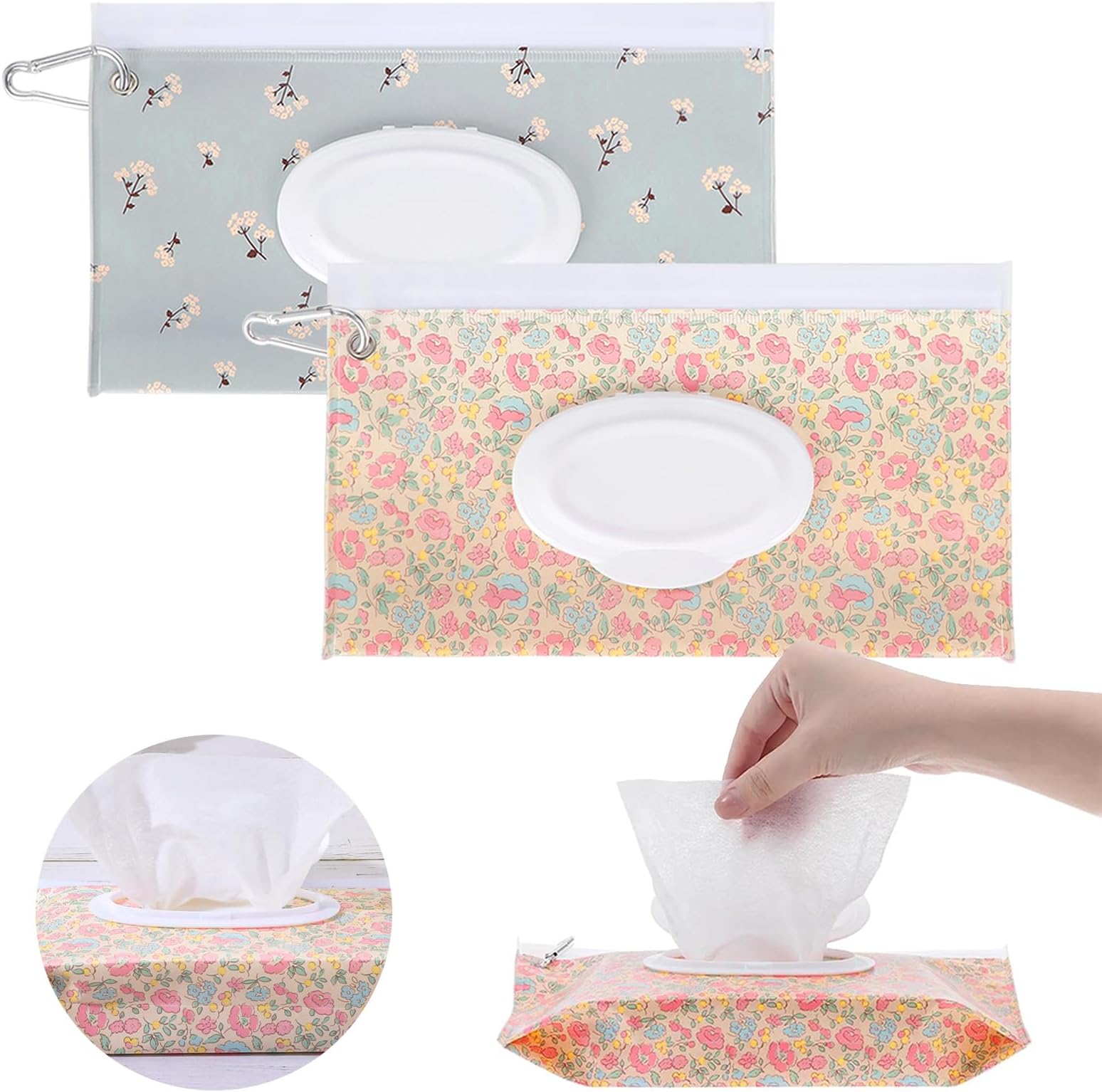 Amazon.com: XhjzgcTech 2Pcs Diaper Wipes Dispenser, Refillable Wipe ...