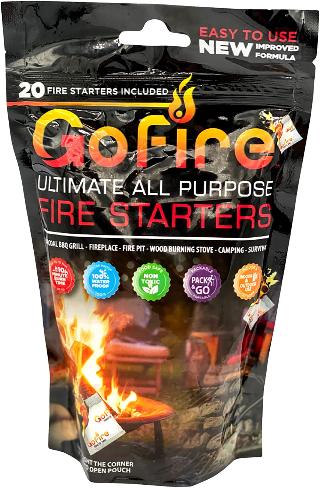 Amazon.com: GOFIRE: Ultimate All Purpose Fire Starters - 20 Pack - Non ...